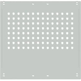 Manuflex Seitenblende, f. Arbeitstische Universal Spezial/Ergo, f. Tiefe 800 mm, B 592 x H 628, lichtgrau RAL 7035