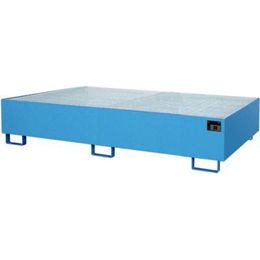 Bauer Regalwanne Typ RW/GR 2700-2, mit Gitterrost, blau RAL5012