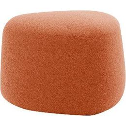 Polsterm&ouml;bel Leyform GOGO Pouf, klein, oval, B 550 x T 515 x H 440 mm, mit Gleitern, Stoffbezug, terracottabraun