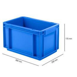 Sch&auml;fer Shop Euro Box Serie EF 3170, aus PP, Inhalt 6,5 L, geschlossene W&auml;nde, Unterfassgriff, blau