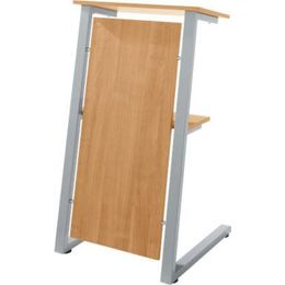 Sch&auml;fer Shop Select Stehpult, Stahlrohr/Spanplatte, B 590 x T 620 x H 1120/1060 mm, Buche