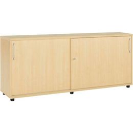 Sch&auml;fer Shop Sch&auml;fer Shop Select Anstellschiebet&uuml;renschrank, aus Holz, 2 Fachb&ouml;den, B 1600 mm x T 421 x H 750 mm, Ahorn