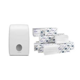 Sparset Kleenex&reg; Falthandt&uuml;cher Ultra Interfold 6789, 2 x 2790 Blatt + 1 x Kimberly-Clark&reg; Handtuchspender Aquarius 6945 gratis
