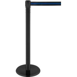 RS-GUIDESYSTEMS Gurtpfosten GLA 86, Metall, H&ouml;he 1000 mm, Gurtbandma&szlig; L 7000 x B 100 mm, blau/schwarz schraffiert