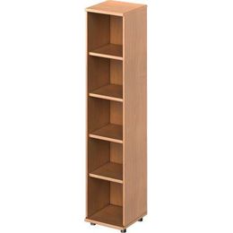 Sch&auml;fer Shop Sch&auml;fer Shop Genius Regal TETRIS WOOD, 5 OH, H&ouml;he inkl. Gleiter, B 400 mm, Buche-Dekor
