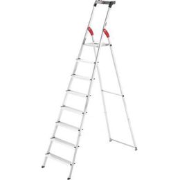 Stufen-Stehleiter Hailo L60 StandardLine, EN 131, mit Multifunktionsschale & Gelenkschutz, bis 150 kg, 8 Stufen