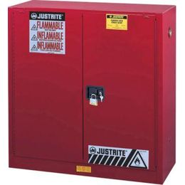 Justrite Classic Sure-Grip&reg; EX FM-Sicherheitsschrank, f&uuml;r Farb- und Aerosoldosen bis 151 Liter, selbstschlie&szlig;ende T&uuml;ren, rot