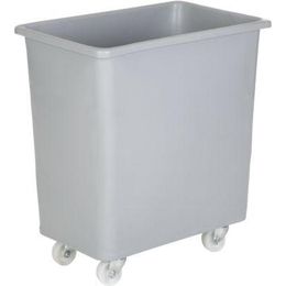 Rechteckbeh&auml;lter, Kunststoff, fahrbar, 135 l, grau