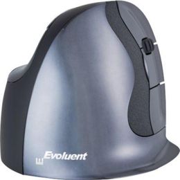 Vertikalmaus bakkerelkhuizen Evoluent D, ergonomisch, USB, 5 Tasten inkl. Scrollrad, verchromt
