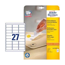 Avery Zweckform Universal-Etiketten, 63,5 x 29,6 mm, wiederabl&ouml;sbar