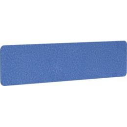 Akustik Tischtrennwand AKUSTIX Vario, Schallabsorptionsklasse B, St&auml;rke 18 mm, ohne Klemmen, B 1600 x H 400 mm, PET-Filz, blau