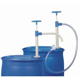 Fasspumpe, 0,3 l/Hub, Polypropylen, Eintauchtiefe 1500 mm, 1,2 m PVC-Schlauch und Absperrhahn, f&uuml;r Chemikalien