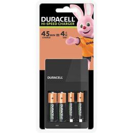 Duracell CEF14 NiMH-Ladeger&auml;t, f&uuml;r AA- und AAA-Akkus, Auto-Abschaltung, inkl. je 2x Akkus, Mignon AA/Micro AAA