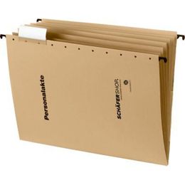 Sch&auml;fer Shop Sch&auml;fer Shop Select Personalh&auml;ngehefter, DIN A4, 6 F&auml;cher, chamoisgelb, 5 St&uuml;ck