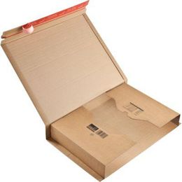 Colompac Wickelverpackung CP 020, mit Selbstklebeverschluss, Wellpappe, braun, B 510 x T 330 x H 85 mm (A3), 20 St&uuml;ck