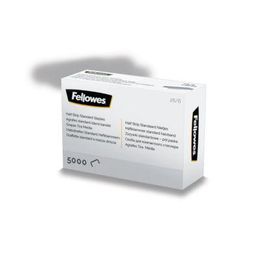 Heftklammern Fellowes&reg; Typ 26/6, Halbstreifen, gemei&szlig;elte Spitze, B 12,7 x T 107 x H 6 mm, silber, 5040 St&uuml;ck