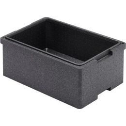 EPP-Isolierbox f&uuml;r Isolierbeh&auml;lter, 28 l, mit Griffleiste, stapelbar, L 560 x B 360 x H 230 mm, schwarz