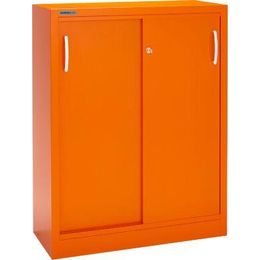 Sch&auml;fer Shop Sch&auml;fer Shop Select Schiebet&uuml;renschrank, 3 Ordnerh&ouml;hen, B 1200 mm, orange RAL 2004