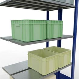 SCHULTE LAGERTECHNIK - Stecks.Doppelanbauregal Typ 150 - 2000x1000x2x300 mm 2x5 B&ouml;den
