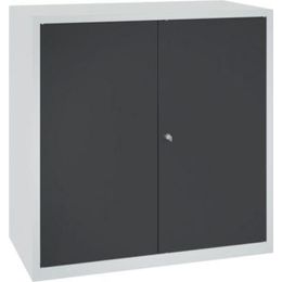 Werkzeugschrank, Sicherheitsschloss, 2 Einlegeb&ouml;den & 1 Schublade, B 1000 x T 500 x H 1000 mm, Stahlblech, lichtgrau/anthrazit