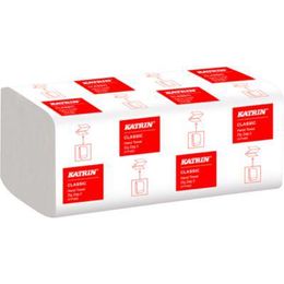 KATRIN Z-Falthandt&uuml;cher, wei&szlig;, 2-lagig, 2 x 18 g/m&sup2;, 244 x 230 mm, Handy-Pack mit erg. Griff, 4000 St&uuml;ck