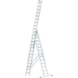 Krause Alu-Vielzweckleiter 3 x 14 Sprossen, mit Trigon-Traverse