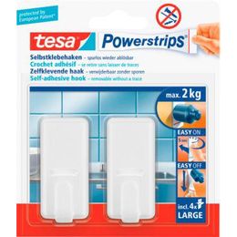 Tesa Powerstrips Haken Large, eckig, weiß