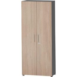 Sch&auml;fer Shop Sch&auml;fer Shop Select Schrank Start Off, 6 OH, abschlie&szlig;bar, B 800 x T 420 x H 2240 mm, Holz, graphit/eiche