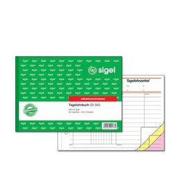 Tagelohnzettel Sigel SD065, selbstdurchschreibend, DIN A5 quer, 3 x 40 Blatt