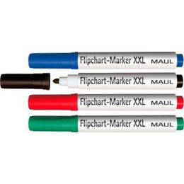 Maul Flipchart-Marker Jumbo, farbsortiert, 4er-Set, Rundspitze