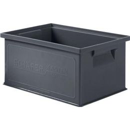 Sch&auml;fer Shop Stapelkasten Serie 14/6-3, aus PP, ESD-leitf&auml;hig, Inhalt 7 L, schwarz