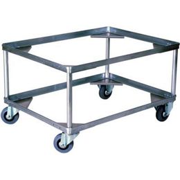 Gmoehling Fahrgestell f&uuml;r Transportk&auml;sten Typ 2, bis 200 kg, Lenk- und Bockrollen, Vollgummi-R&auml;der, L 772 x B 572 x H 440 mm, Stahl verzinkt
