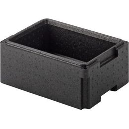 EPP-Isolierbox f&uuml;r Isolierbeh&auml;lter, 8 l, mit Griffleiste, stapelbar, L 370 x B 270 x H 147 mm, schwarz
