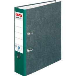 Ordner Herlitz maX.file nature, DIN A4, R&uuml;ckenschild geklebt, Hartpappe, R&uuml;ckenbreite 80 mm, gr&uuml;n, 1 St&uuml;ck