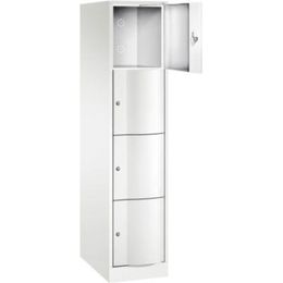 C+P Schlie&szlig;fachschrank Resisto, 1 Abteil, 4 F&auml;cher, B 396 x T 640 x H 1950 mm, Verkehrswei&szlig;