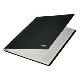Leitz&reg; Sichtbuch Recycle, A4, 20 dokumentenechte Sichth&uuml;llen, bis zu 2 Blatt/H&uuml;lle, R&uuml;ckenschild, 100 % recycelbar, Kunststoff, schwarz