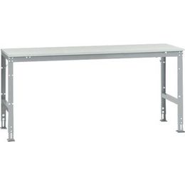 Manuflex Grundtisch UNIVERSAL Standard, Tischplatte Kunststoff, 2000x800, alusilber