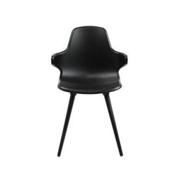 Schalenstuhl Topstar&reg; T 2020, 4-Fu&szlig;, desinfektionsmittelbest&auml;ndig, mit Armlehnen, schwarz/schwarz