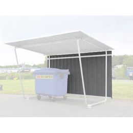 Trapezblech-R&uuml;ckwand, 4300 mm breit, Anbaueinheit