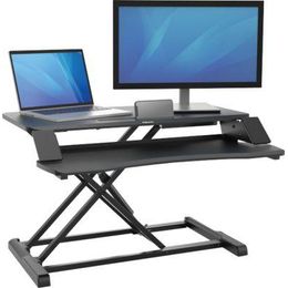 Sitz-/Steh Workstation Fellowes Corsivo, bis 17 kg, B 615 x T 800 x H 110 mm, schwarz