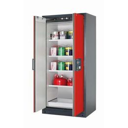 Sicherheitsschrank Typ 90 ASECOS Q-CLASSIC-90, Fl&uuml;gelt&uuml;ren, Front Verkehrsrot, B 893 x T 615 x H 1953 mm