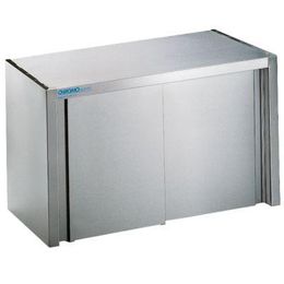 H&auml;ngeschrank, Edelstahl, m. Schiebet&uuml;ren, B 1000 mm