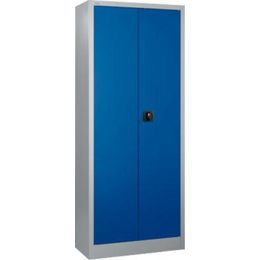 Sch&auml;fer Shop Sch&auml;fer Shop Pure Stahlschrank, Stahl, abschlie&szlig;bar, T 400 x H 1935 x B 800 mm, 5 OH, lichtgrau/enzianblau