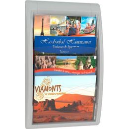 PAPERFLOW Prospektwandhalter Quickfit, DIN A4 quer, lichtgrau
