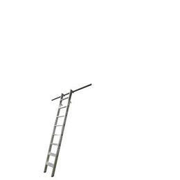 Krause Regalleiter, Aluminium, mit 2 Paar Einh&auml;ngehaken/Aufbewahrungshaken, 8 Stufen