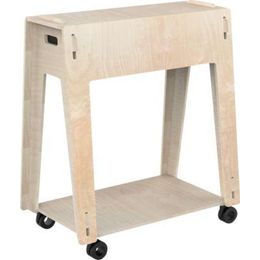 PLAYROOM Whiteboard-Stativ mit Rollen PLAYBOARD Donkey Jr., FSC&reg;-zertifiziertes Birkensperrholz, naturbraun, B 690 x T 410 x H 795 mm