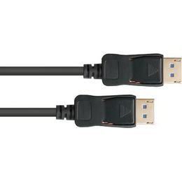 DisplayPort 2.0 Kabel Good Connections, bis 8K, bis 54 Gbit/s, Kupferleitungen, Verriegelungsschutz, L&auml;nge 3 m, schwarz