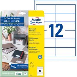 Avery Zweckform Universal-Etiketten 6123, ultragrip, 120 St&uuml;ck