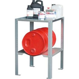 Bauer Gebinderegal f&uuml;r Auffangwannen, 1 x 60 l Fass/Gebinde, L 600 x B 698 x H 900 mm