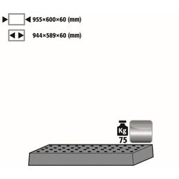 Lochblecheinsatz Standard f&uuml;r ASECOS Sicherheitsschr&auml;nke der UB90 Serie, Edelstahl 1.4301, B 955 x T 600 x H 60 mm, bis 75 kg